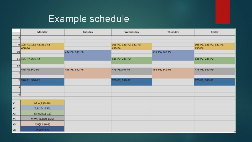 University Lecture Timetabling LTTP COREY GOYNES JOE HEINS
