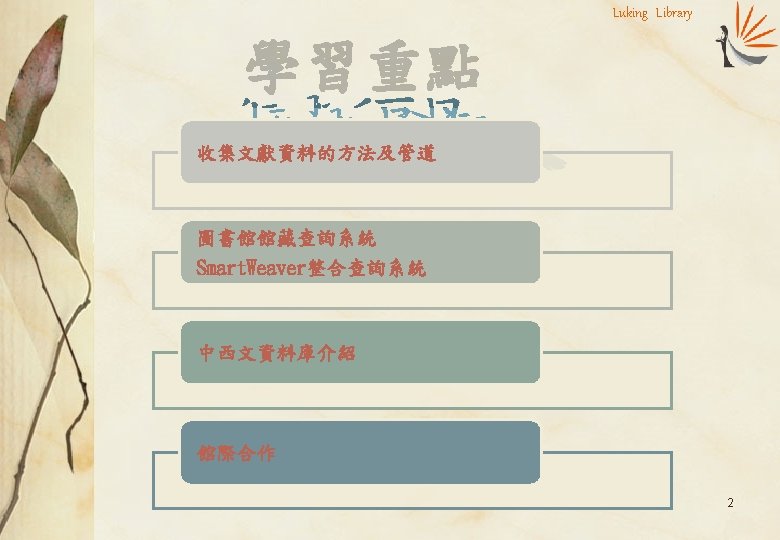 Luking Library 11633 reflib pu edu tw Luking