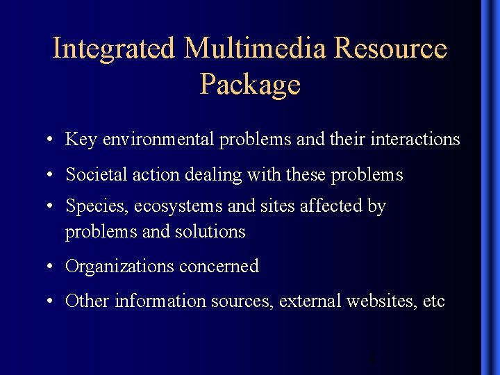 Information Context for Biodiversity Conservation Info 2000 proposal