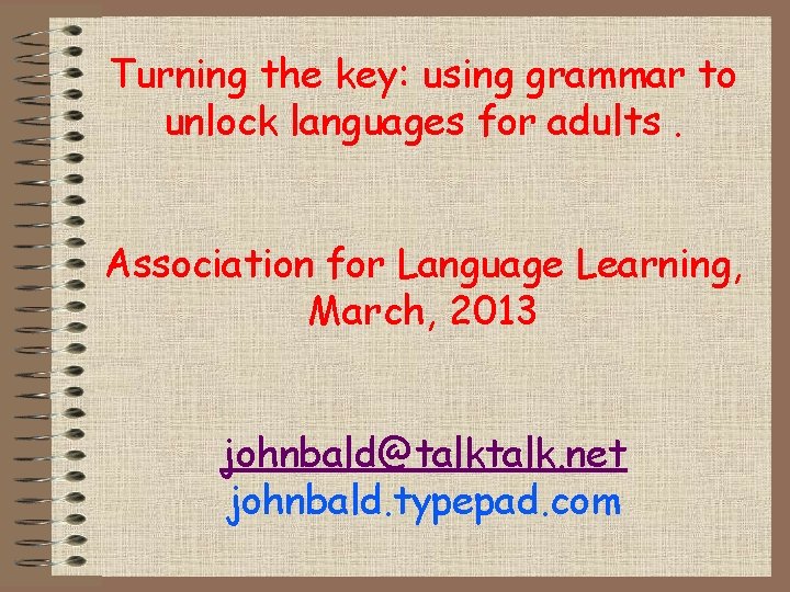 Turning the key using grammar to unlock languages