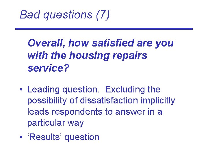 Welcome to Bad Question Challenge Bad questions 1