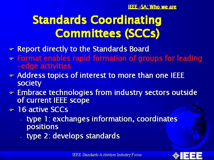 IEEE Standards Association Briefing 10 March 2003 Dallas