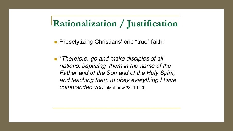 Thinking through Christian Privilege Before class Have students