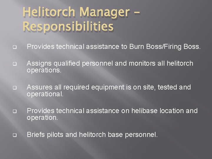 UNIT 2 Personnel Qualifications and Responsibilities Unit Objectives