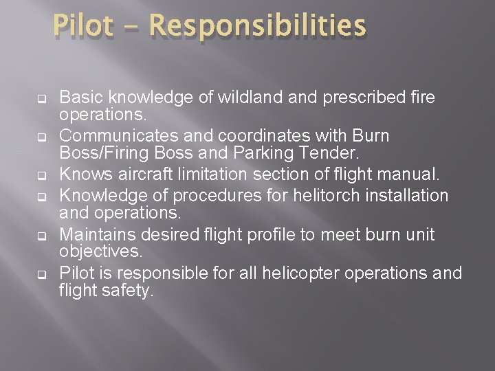 UNIT 2 Personnel Qualifications and Responsibilities Unit Objectives