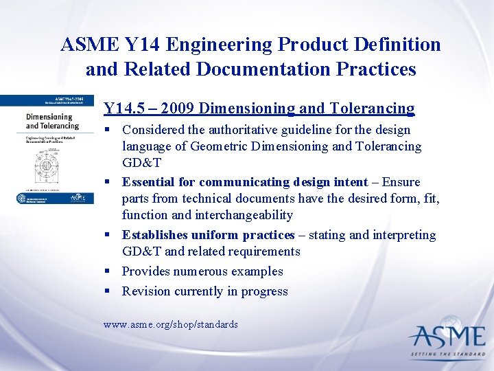 A Brief Overview of ASME Y 14 Engineering