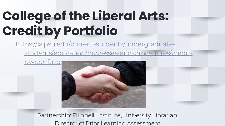 The Penn State Experiential Learning Portfolio A Collaborative