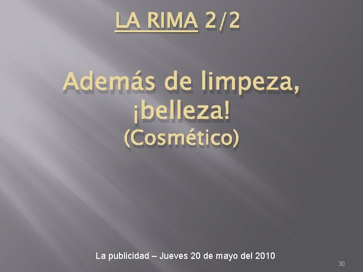 LA PUBLICIDAD LAS FIGURAS RETRICAS Para convencer sorprender