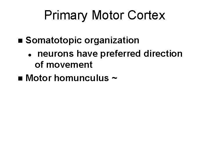 Brain Motor Control Lesson 20 Hierarchical Control of