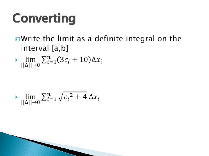 Chapter 4 Integration Chapter 4 Section 3 Riemann