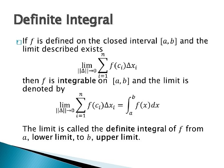 Chapter 4 Integration Chapter 4 Section 3 Riemann