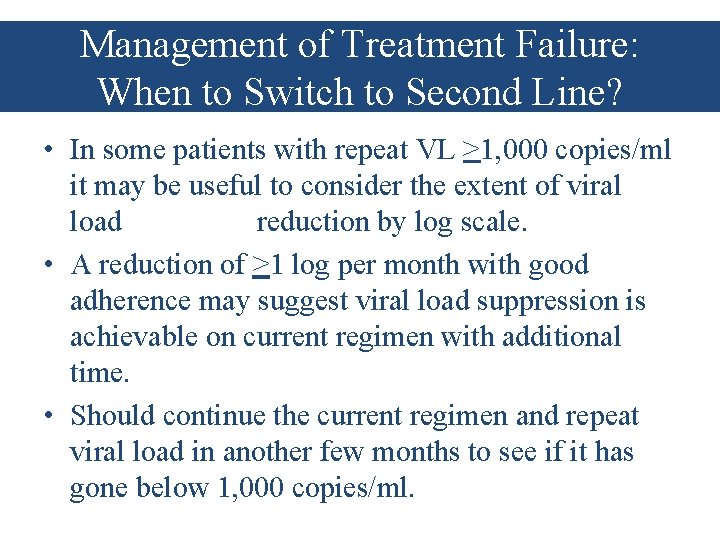 ART Resistance and Second Line Regimens Learning Objectives