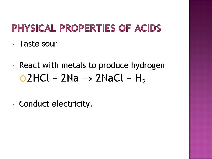ACIDS BASES SALTS AND p H SCALE Synthesis