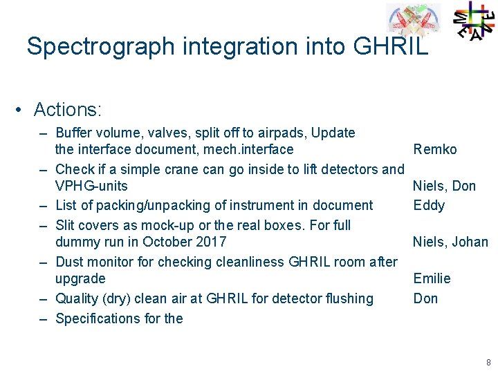 WEAVE Spectrograph allhands Summary 1 4 break out