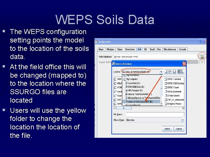 WEPS Database Management Mike Sporcic National Wind Erosion