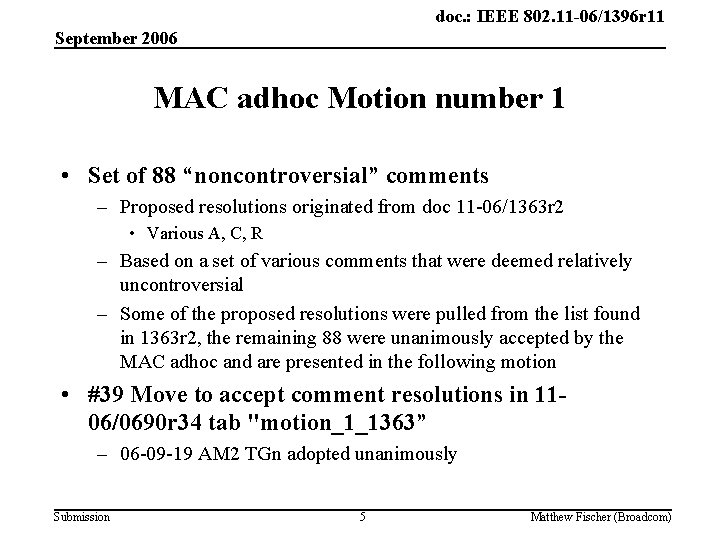 doc IEEE 802 11 061396 r 11 September