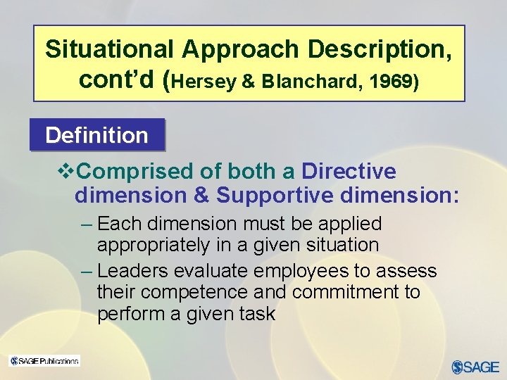 Leadership Chapter 5 Situational Approach Northouse 5 th