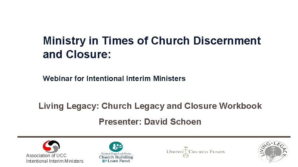 Ministry in Times of Church Discernment and Closure