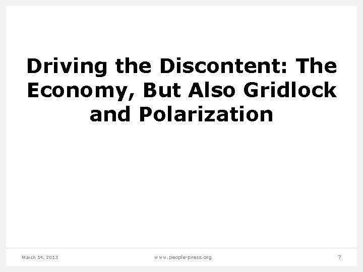 Americas Current Politics The Consumers Perspective Scott Keeter