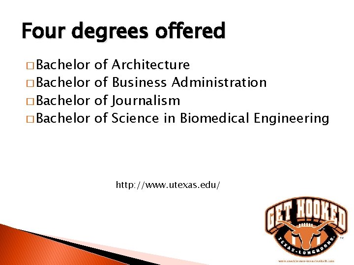 University of Texas By Jacob Benton Website http