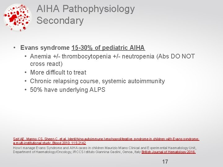 Autoimmune Hemolytic Anemia in Children Diagnostic and Therapeutic