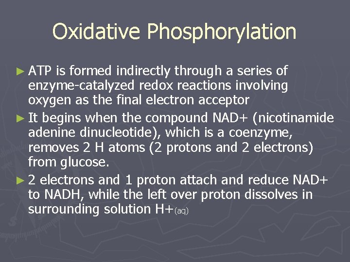 2 2 Cellular Respiration The Details Goals Break
