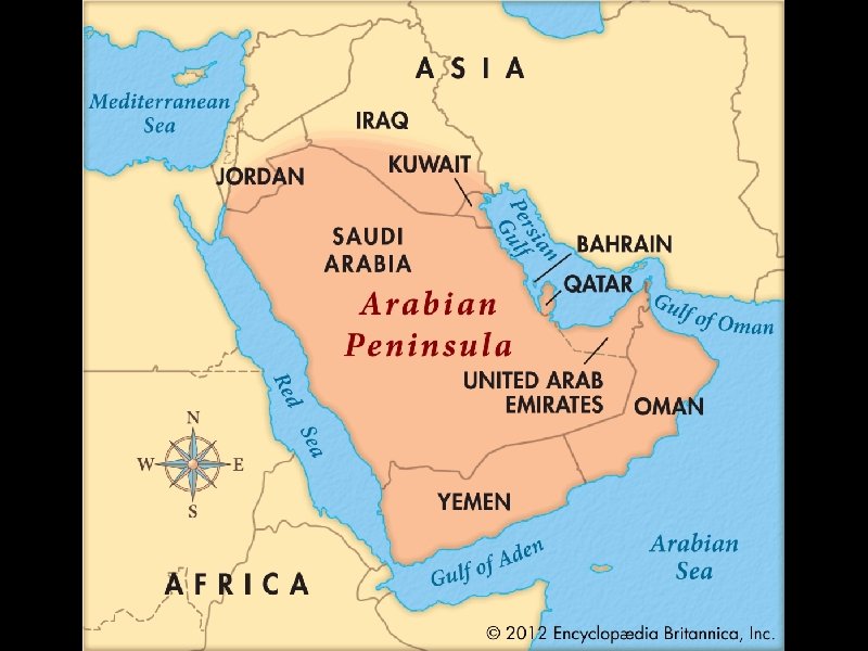 Chapter 18 Lesson 1 The Arabian Peninsula Physical