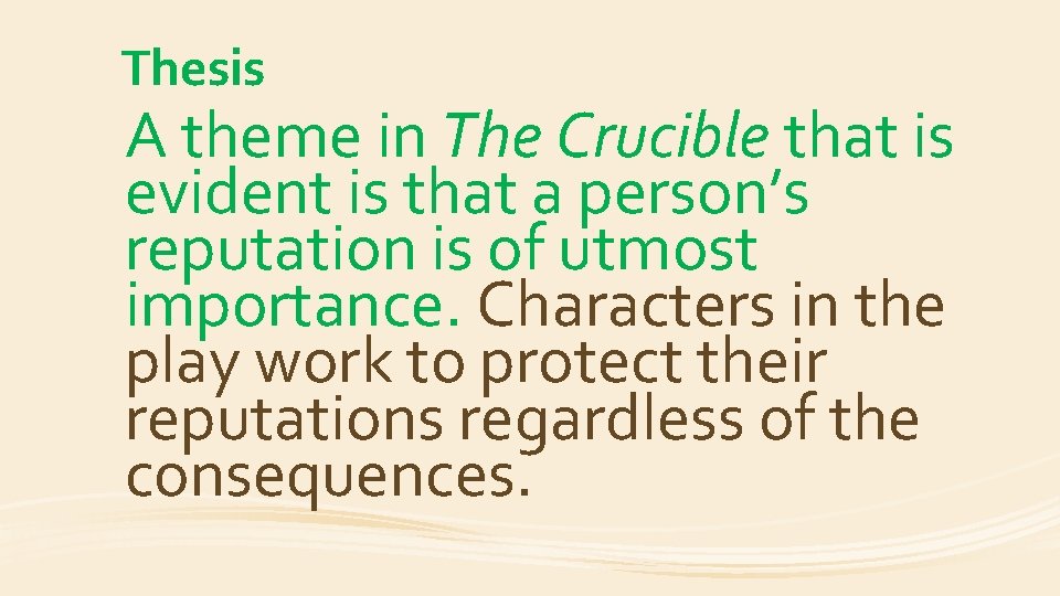 English 11 Perry High Prompt The Crucible has