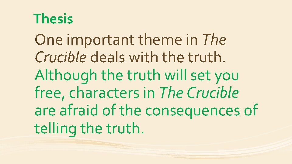 English 11 Perry High Prompt The Crucible has