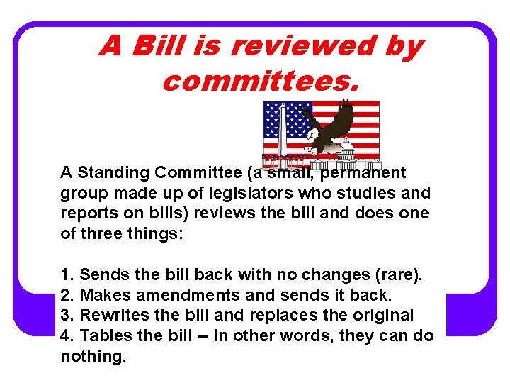 How a Bill Becomes a Law Chapter 12