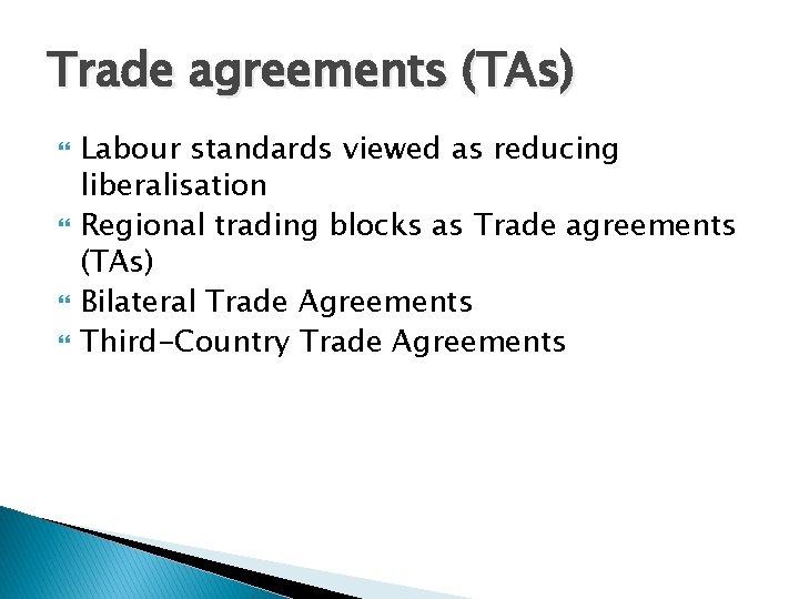 Social dumping and labour standards Jimmy Donaghey Term