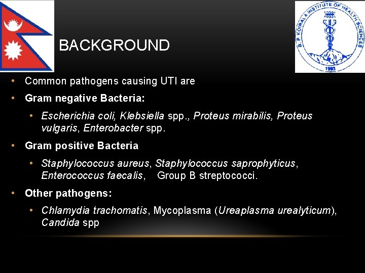 PREVALENCE OF URINARY TRACT INFECTIONS THEIR BACTERIAL ETIOLOGY