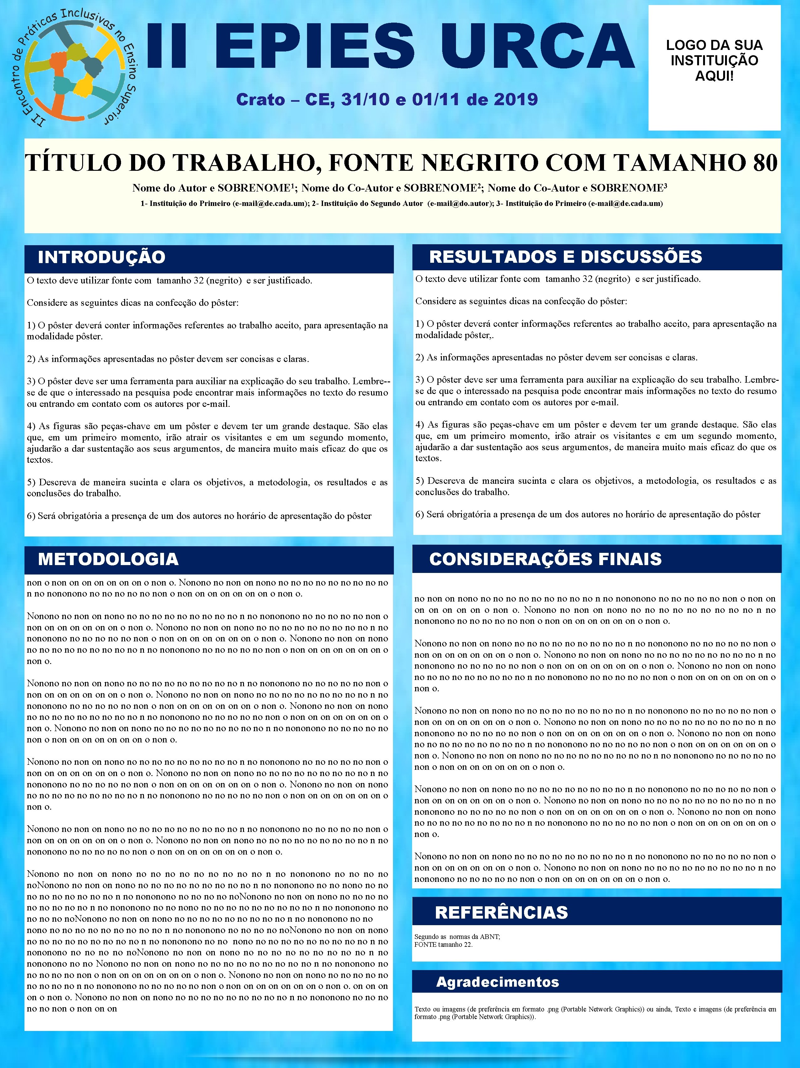 II EPIES URCA LOGO DA SUA INSTITUIO AQUI
