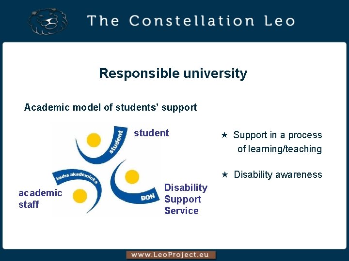Academic Support for Disabled Students as an Example