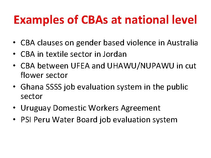 Why gender matters International Labour Standards collective bargaining