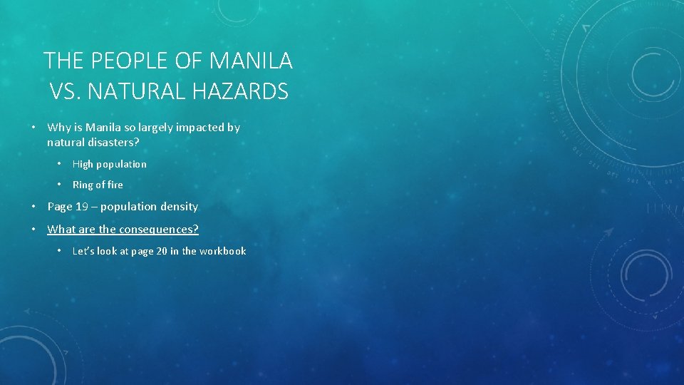 NATURAL HAZARDS IN AN URBAN ENVIRONMENT NATURAL HAZARD