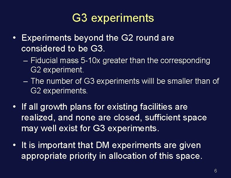 Dark Matter and Underground Facilities Michael Witherell UC