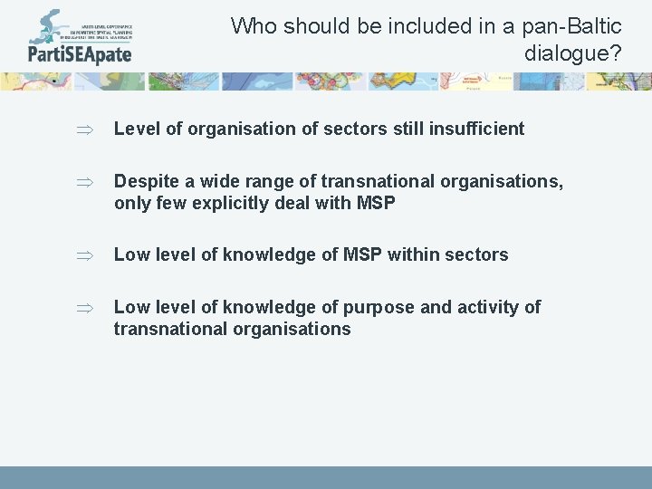 Towards an MSP governance framework in the Baltic