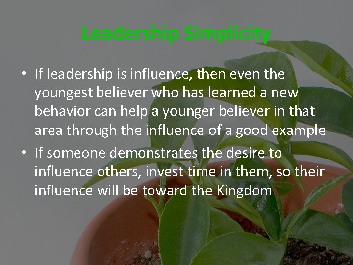 Leadership Development Chapter 8 Introduction Always be preparing