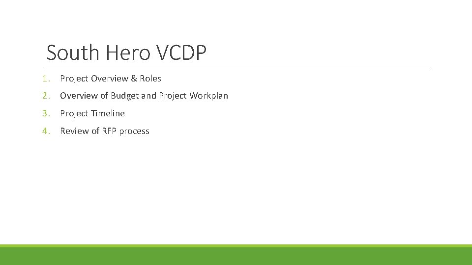 South Hero VCDP 1 Project Overview Roles 2