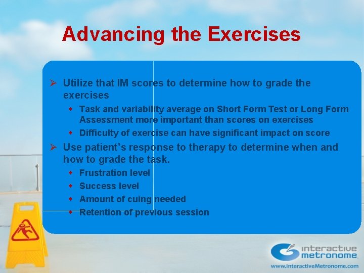 Fall Risk Reduction Program Grading the Task Module