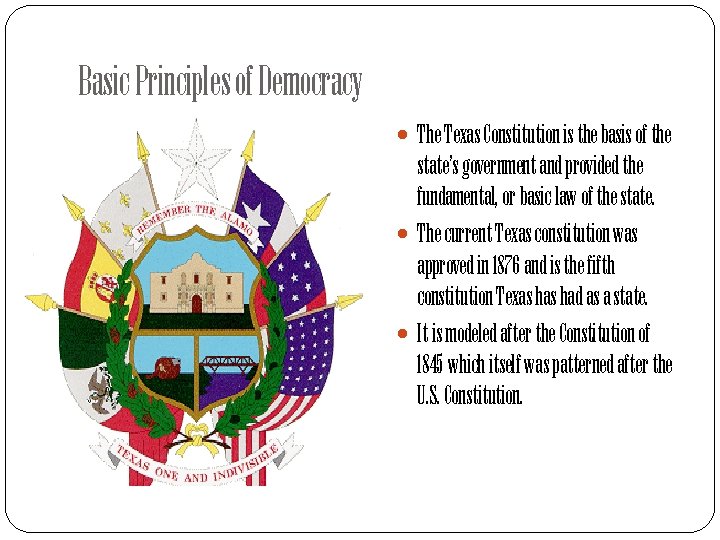 30 1 The Texas Constitution Basic Principles of