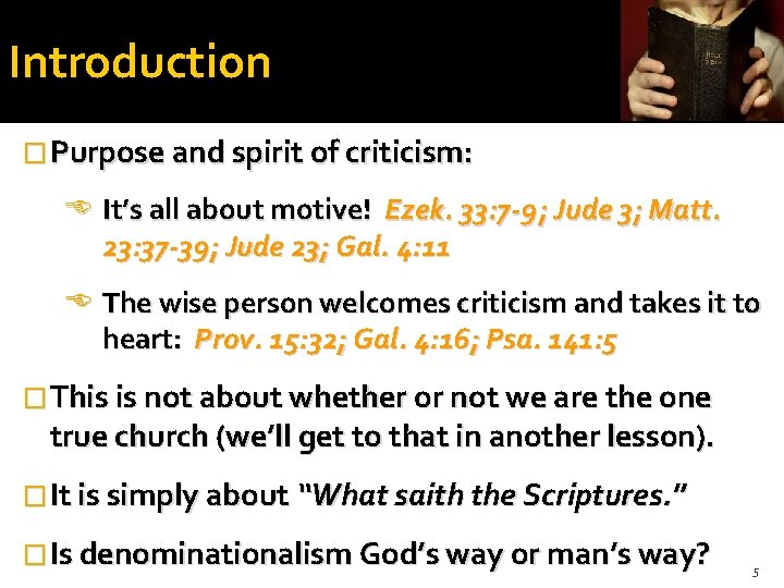 Introduction What is a denomination Webster a sect