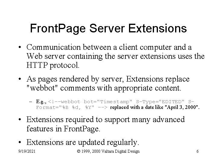 Building Managing Web Sites Advanced Front Page Features