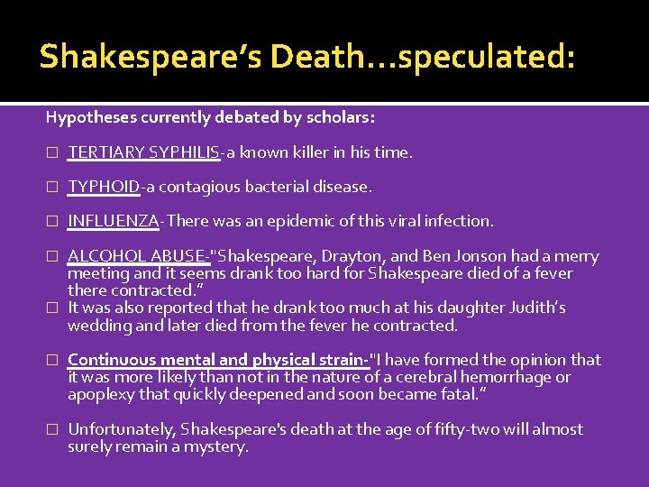 Who is known as THE BARD William Shakespeare