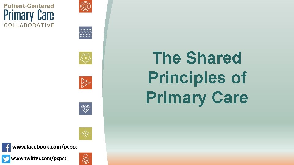 The Shared Principles of Primary Care Why Primary