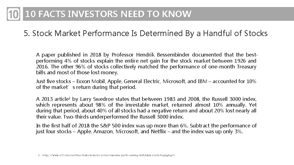 10 FACTS INVESTORS NEED TO KNOW TO ACHIEVE