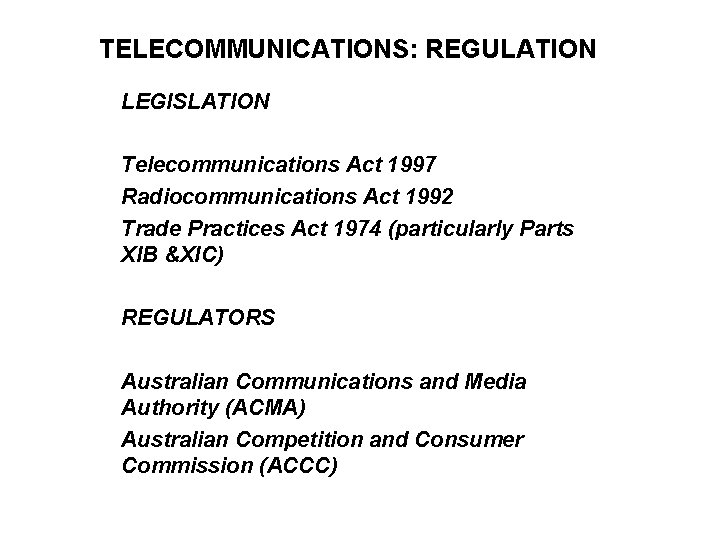BROADBAND TO WHERE KEY CONCEPTS Holly Raiche Government