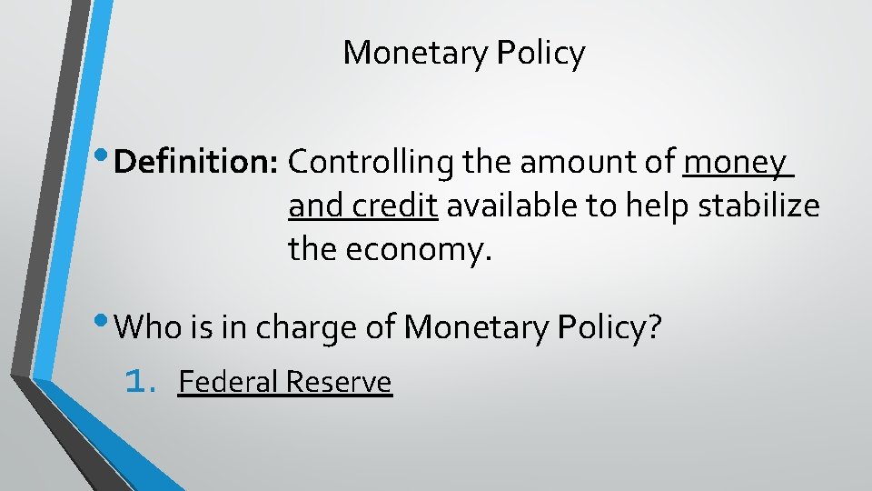 How does the Govt address the Problems with