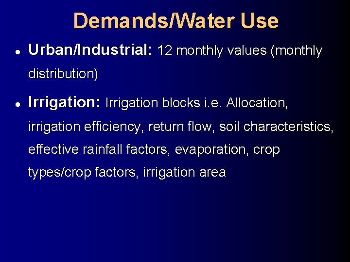DETERMINATION OF WATER RESOURCE CLASSES AND RESOURCE QUALITY